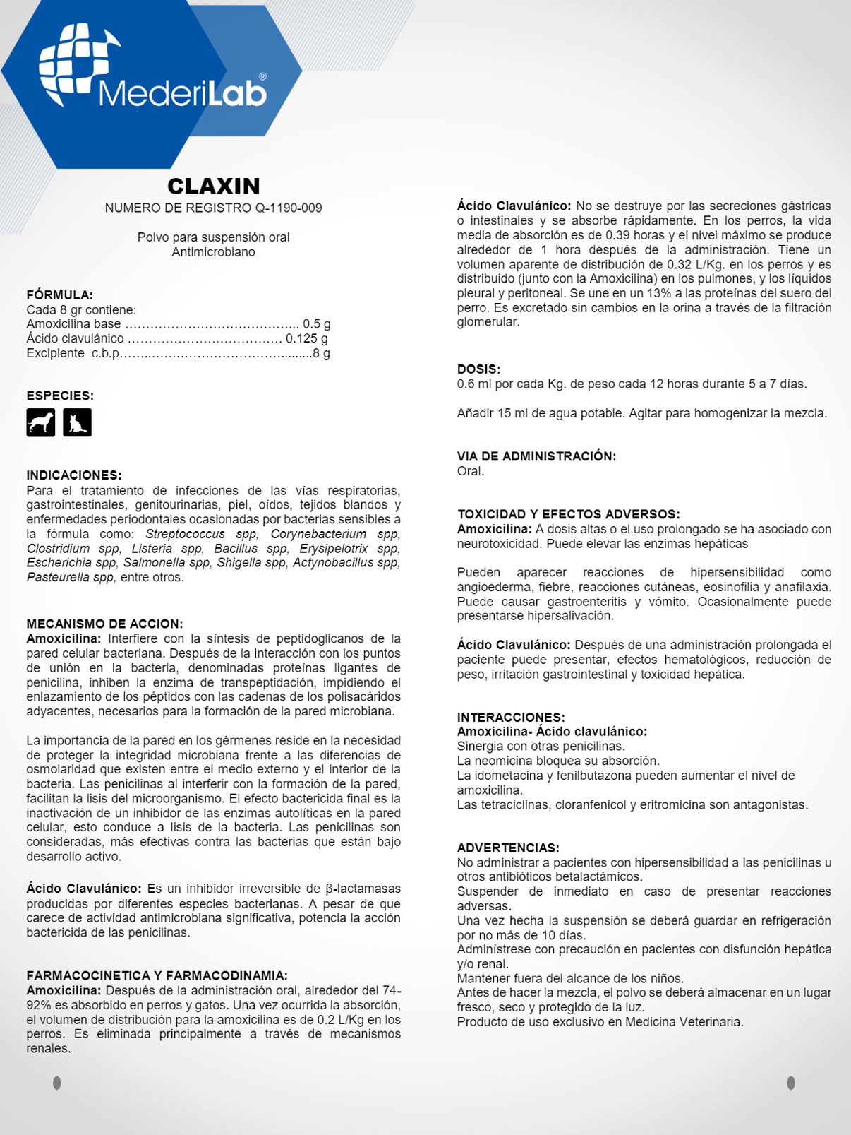 CLAXIN SUSPENSION 15ML - MEDERILAB – Franz Haus