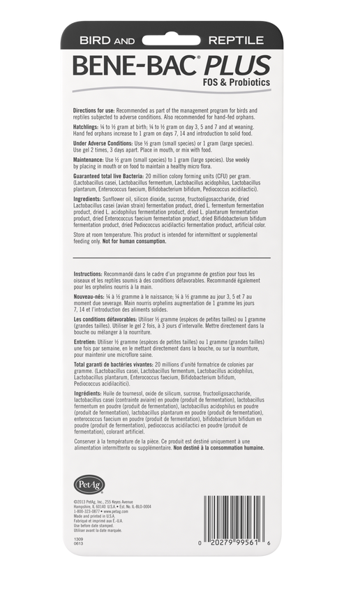 Bene-Bac® Plus en Gel para aves y reptiles, Pro Pack – Franz Haus